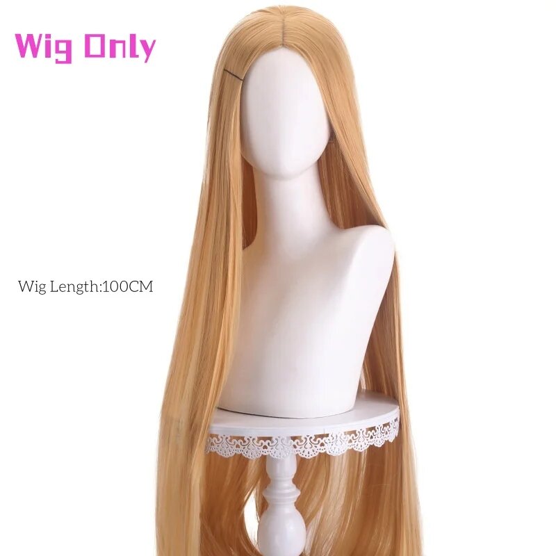 Длинный блонд паричок 100см, Wig Only
