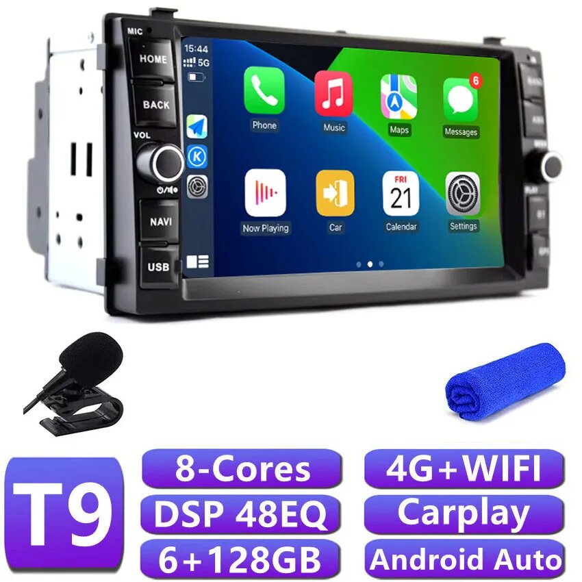Автомагнитола Android T9 6/128GB CarPlay для Kia Ceed 2006-2009