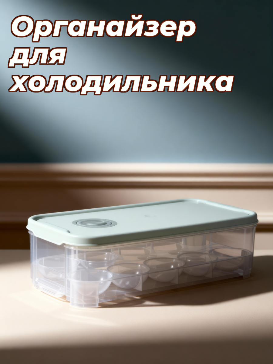 Контейнер Для Яиц На 10 Штук Розовый Органайзер Для Хранения В Холодильнике 24.50X12.00X7.50Cm