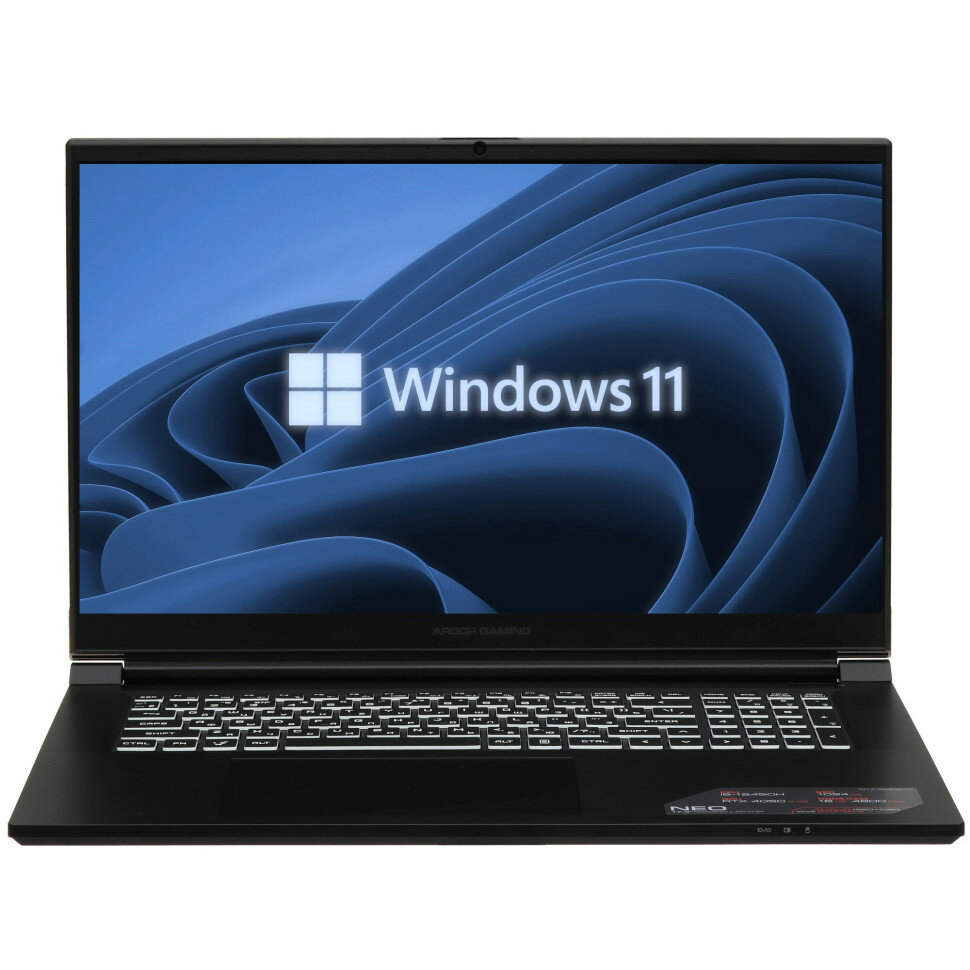 17.3" Ноутбук ARDOR GAMING NEO N17-I5ND610, Intel Core i5-12450H, DDR5-16ГБ, SSD-1ТБ, GeForce RTX 4050-6ГБ, Windows 11