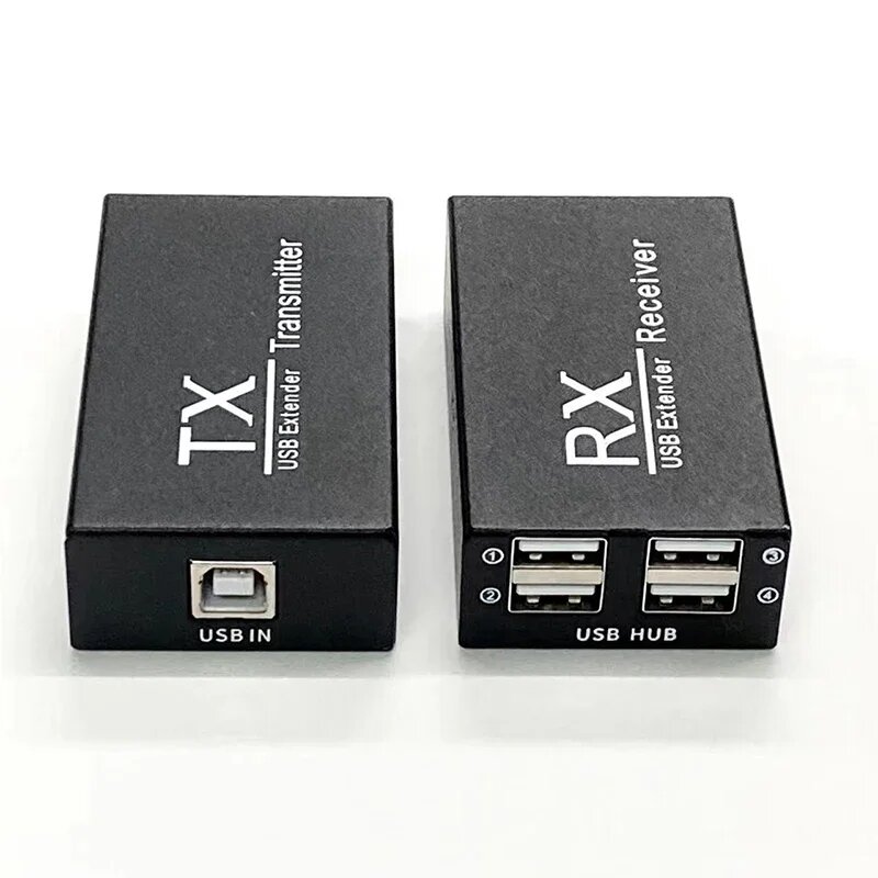 USB хаб-удлинитель 4 порта CAT6 120м With EU Plug