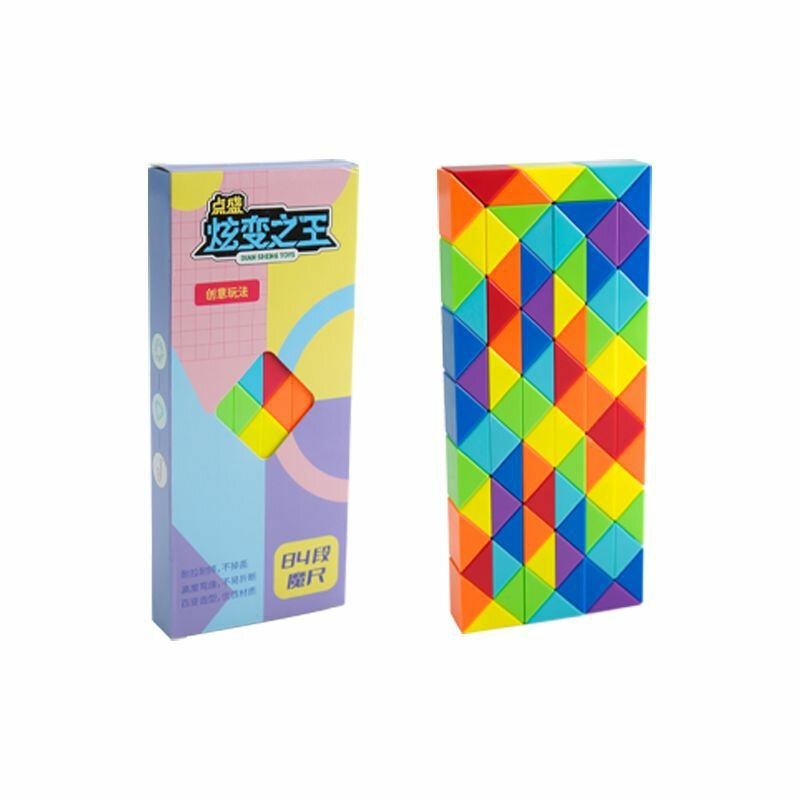Волшебная линейка Diansheng Rainbow Magic, с кубиком Рубика, 84 цвета