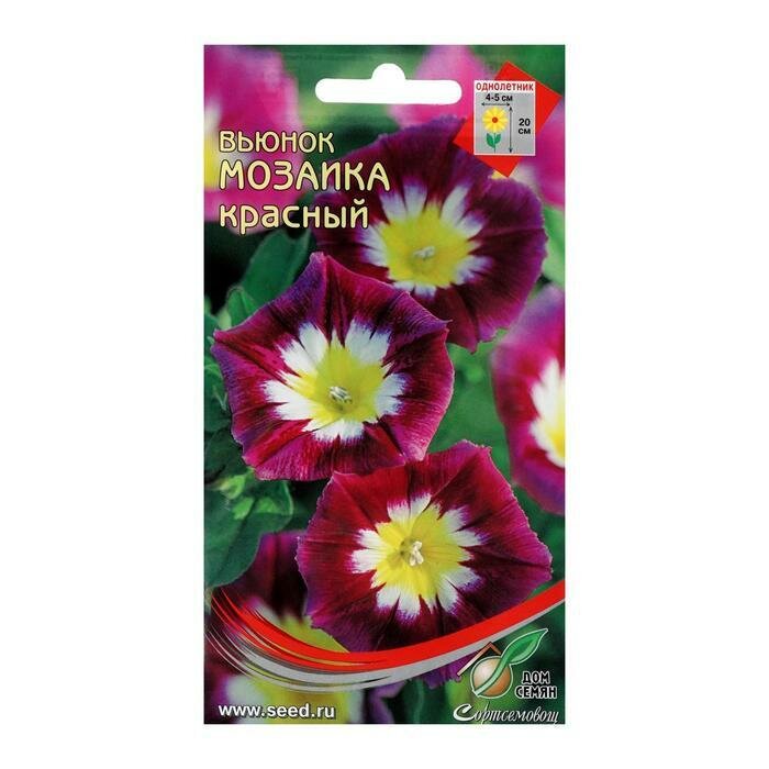 Семена цветов Вьюнок 'Мозаика', красный, 44 шт
