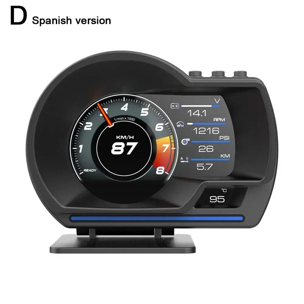 Автомобильный HUD Turbo Gauge A501 OBD2, Цвет: D