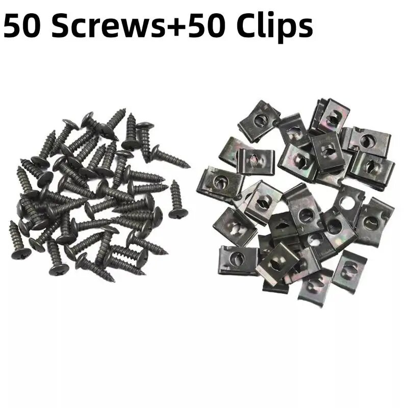 50 шт. Болты и клипсы, Цвет: D