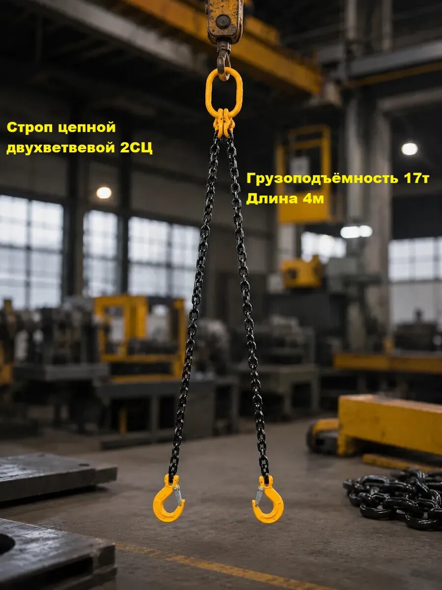 Строп цепной двухветвевой 2СЦ 17 т, 4 м