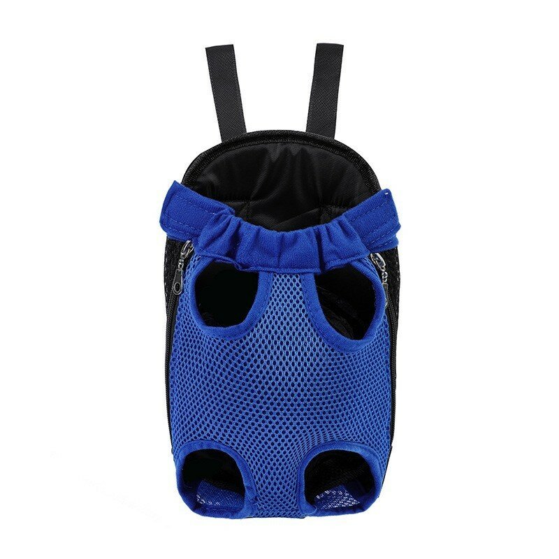 Pet outdoor backpack with front pocket and ventilation for active dog owners brand, blue m