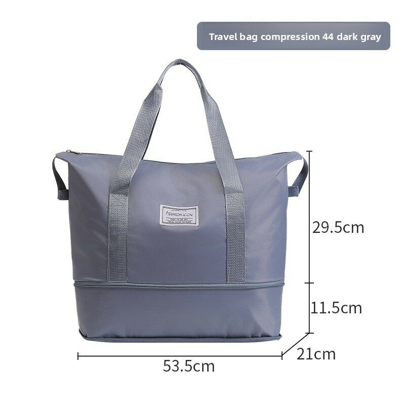 Modern travel packing cube with twill fabric for luggage storage and daily use, dark gray