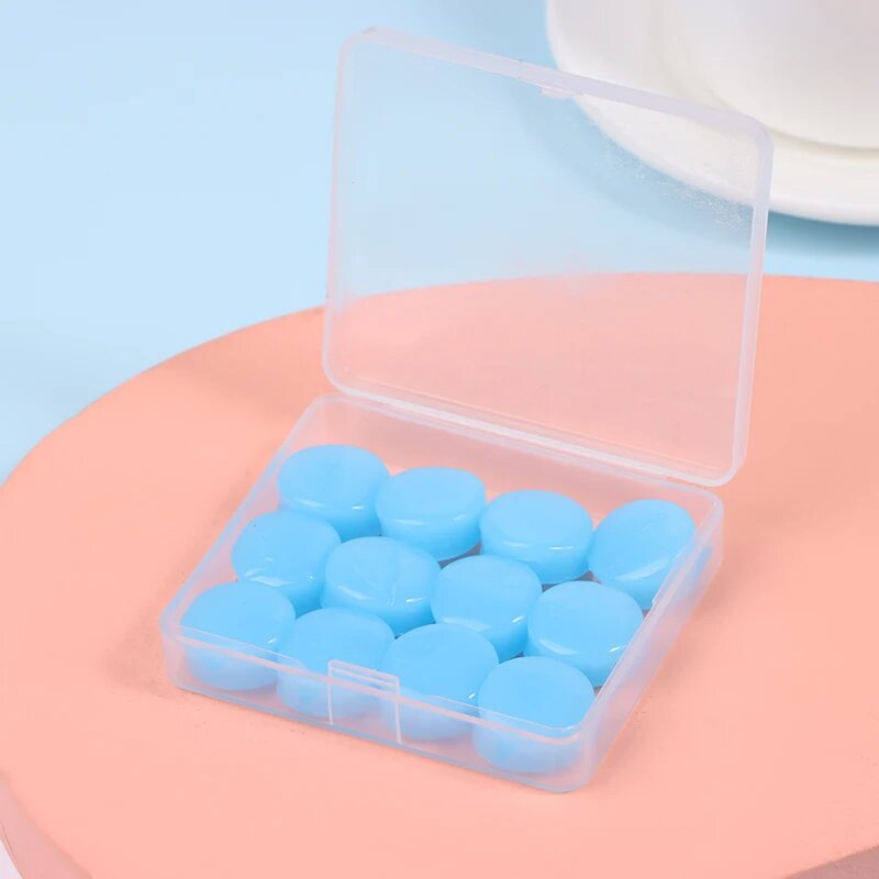 Силиконовые беруши для сна HNKMP blue 12pcs