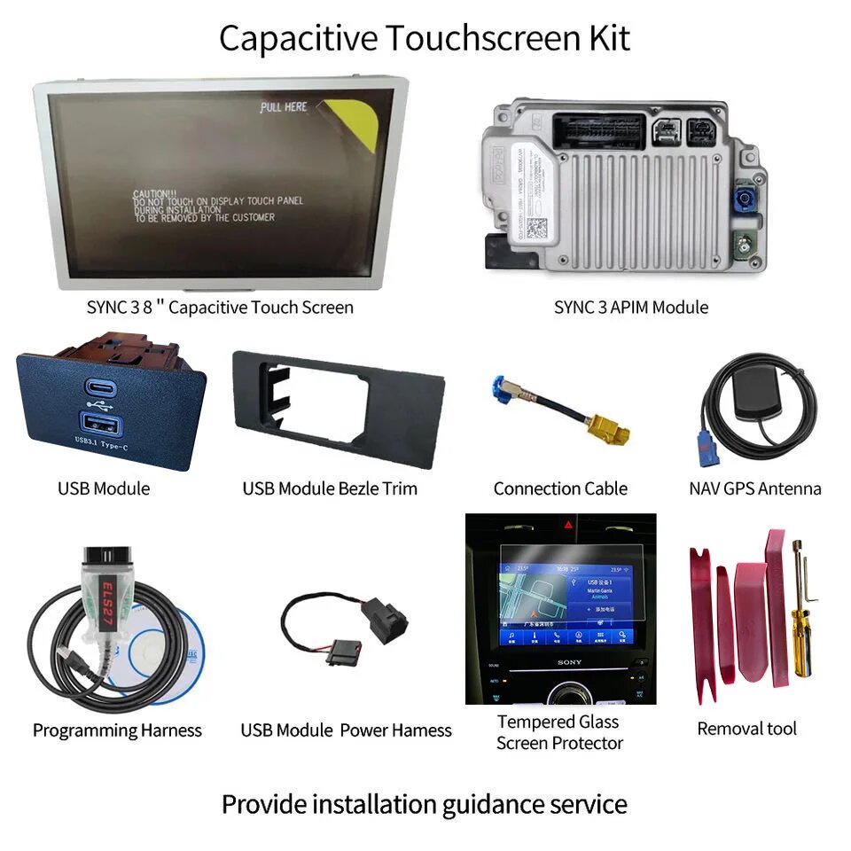 Комплект SYNC 3: экран 3.8", модуль APIM, USB, GPS, Ford Lincoln, 32GB-Map