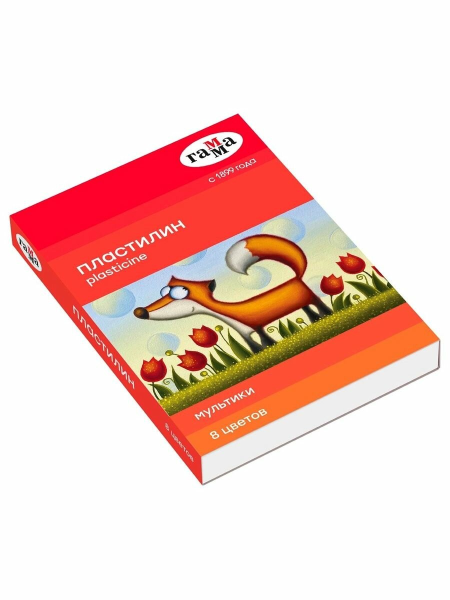 Пластилин 8цв Мультики 160г со стеком