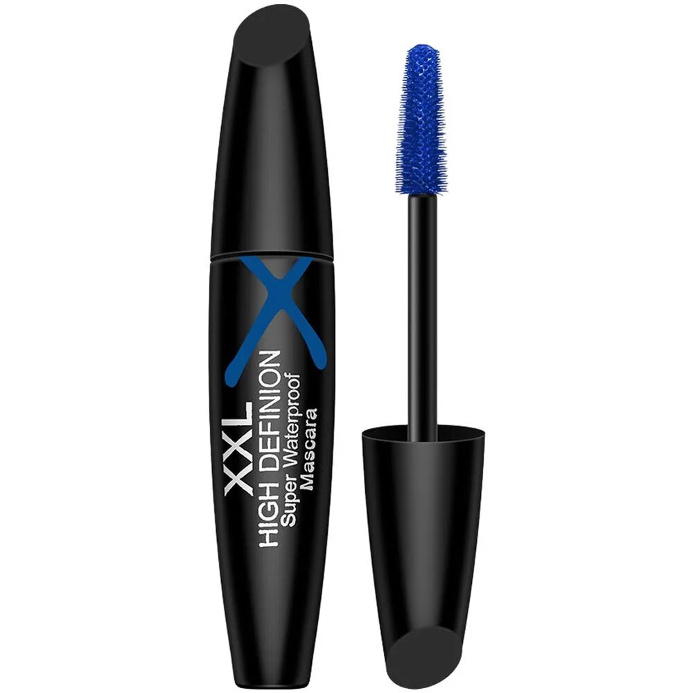 Водостойкая тушь Blue XXL для удлинения, подкручивания, придания объема и цветного эффекта.