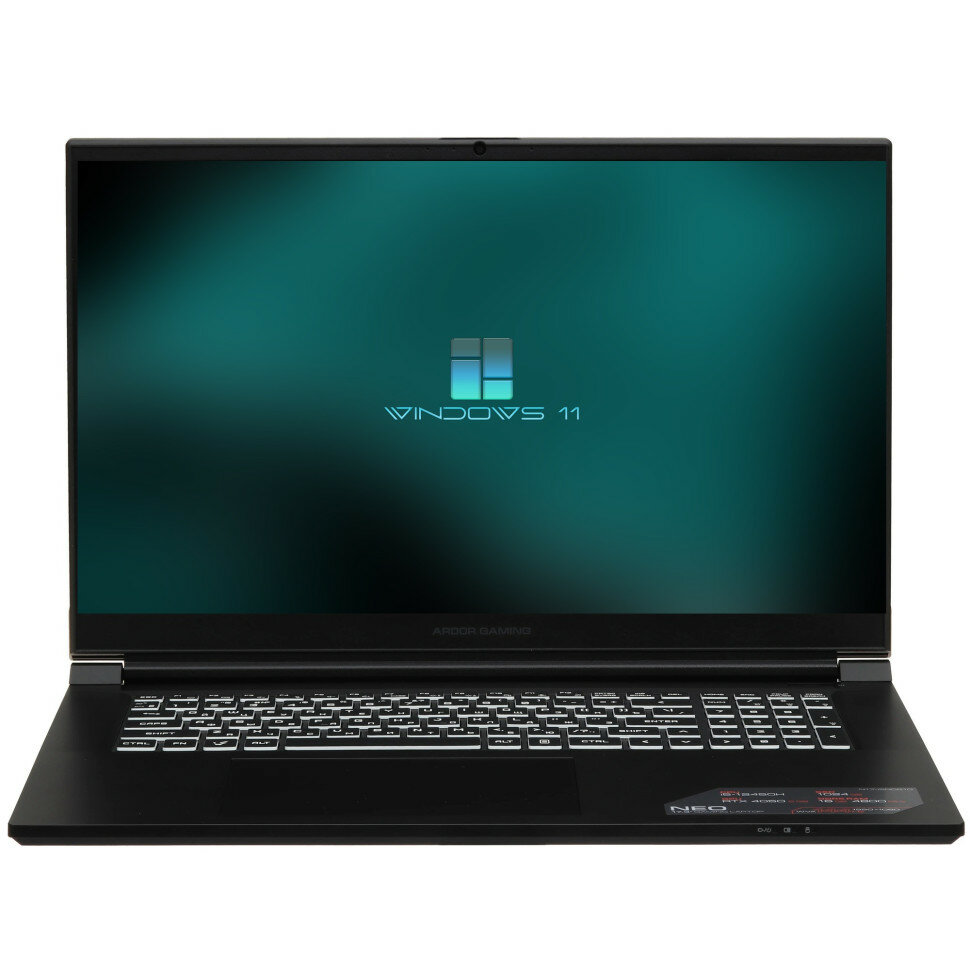 Ноутбук ARDOR GAMING NEO N17-I5ND610, Intel Core i5-12450H, DDR5-16ГБ, SSD-1ТБ, GeForce RTX 4050-6ГБ, Windows 11 Pro
