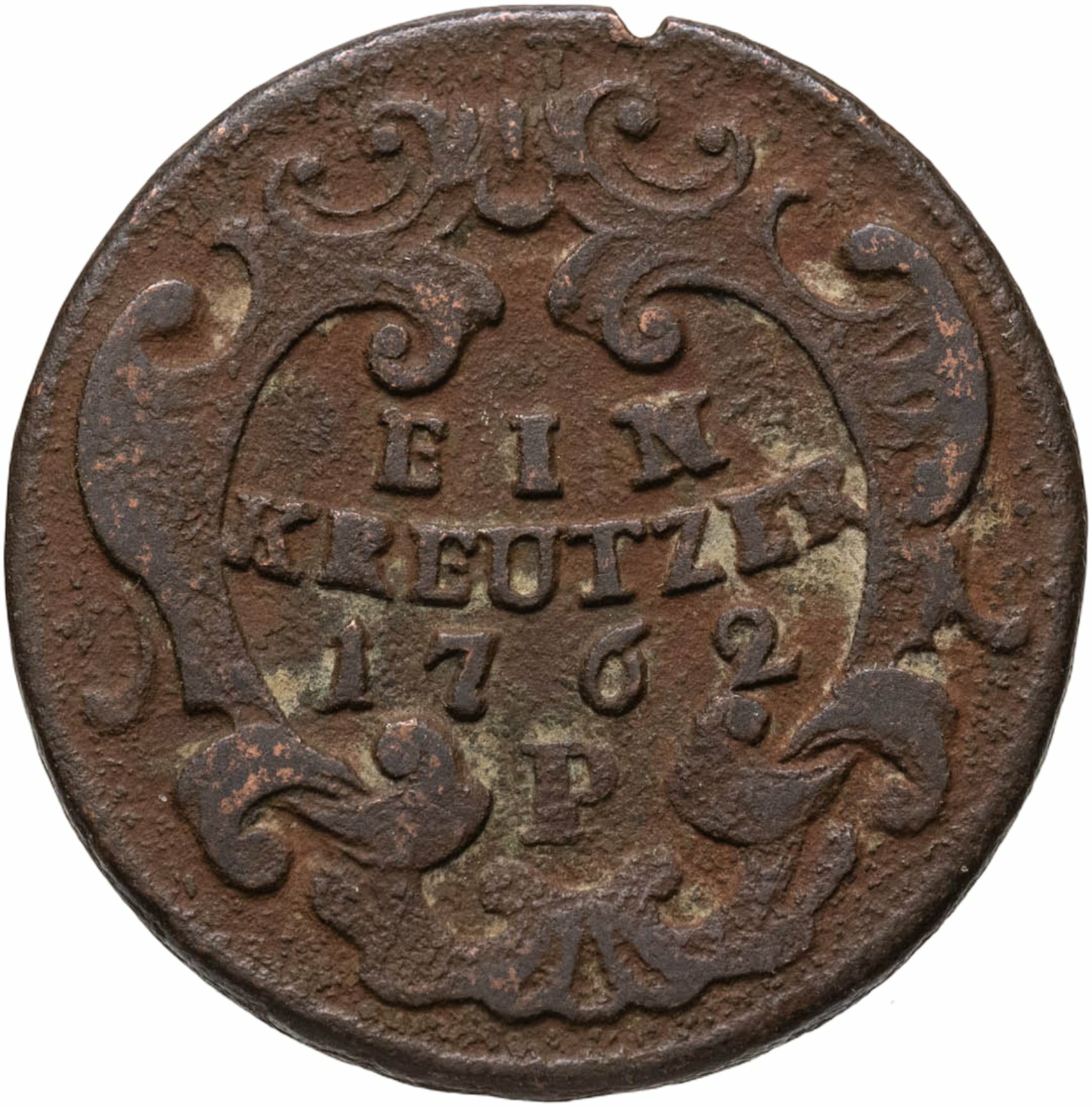 Австрия 1 крейцер kreuizer 1762 Мария Терезия, Медь, в сохранности F