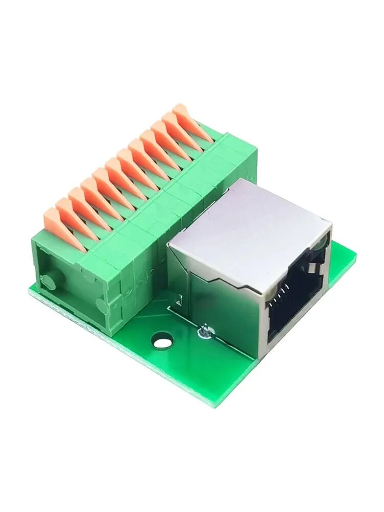 RJ45 разъем с индикатором для рейки, соединитель без пайки