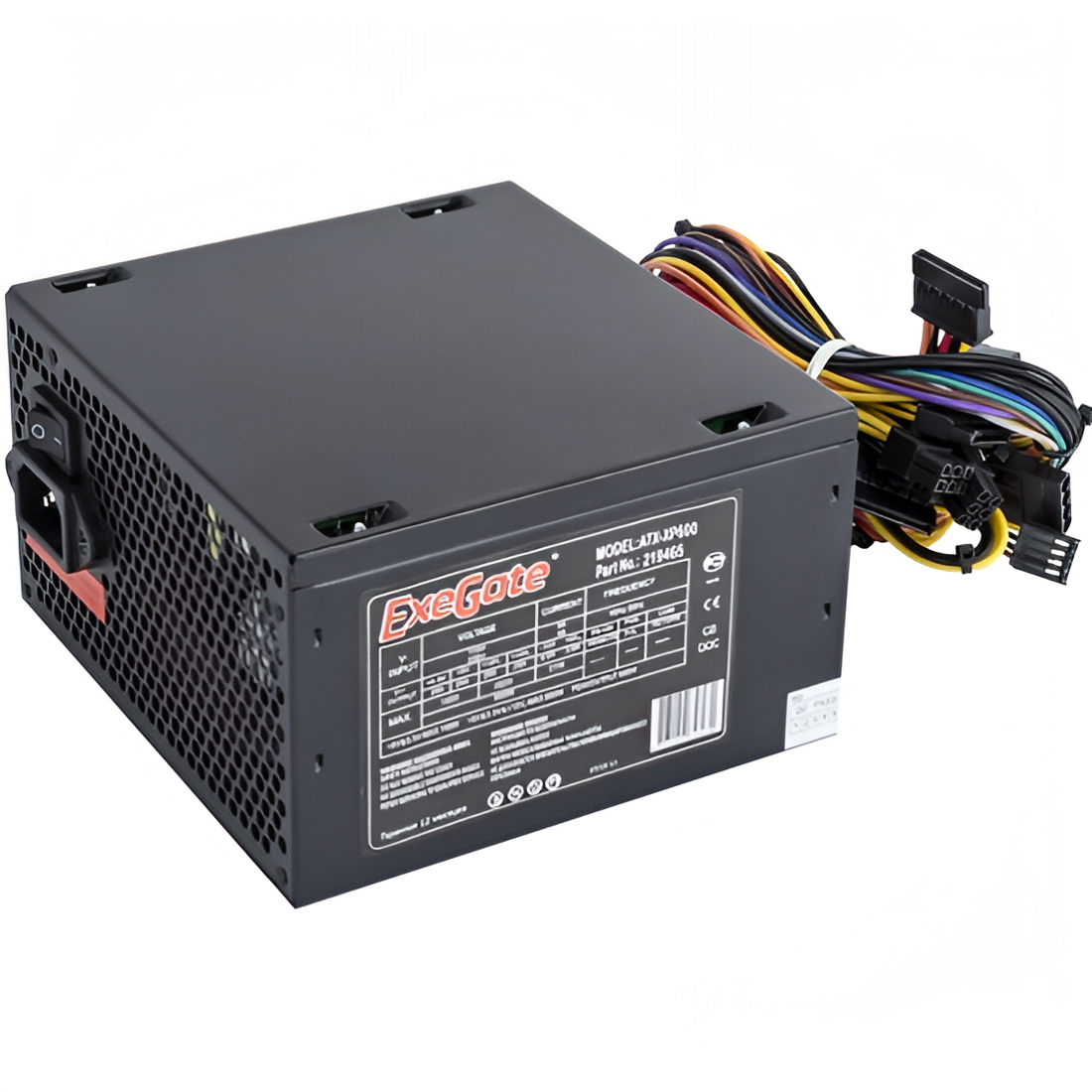 Блок питания ExeGate 600W XP600 Black, 120 мм, ATX, OEM (EX219465RUS)