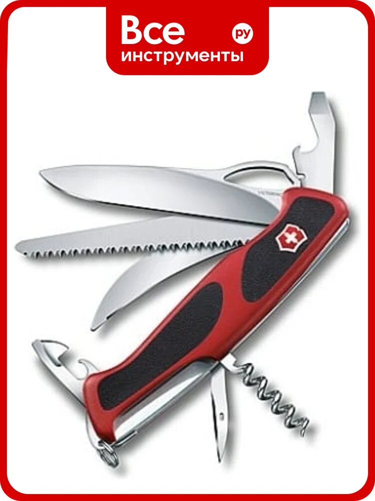 Нож Victorinox RangerGrip 57 Hunter 0.9583. MC, 130 мм, 13 функций, красный