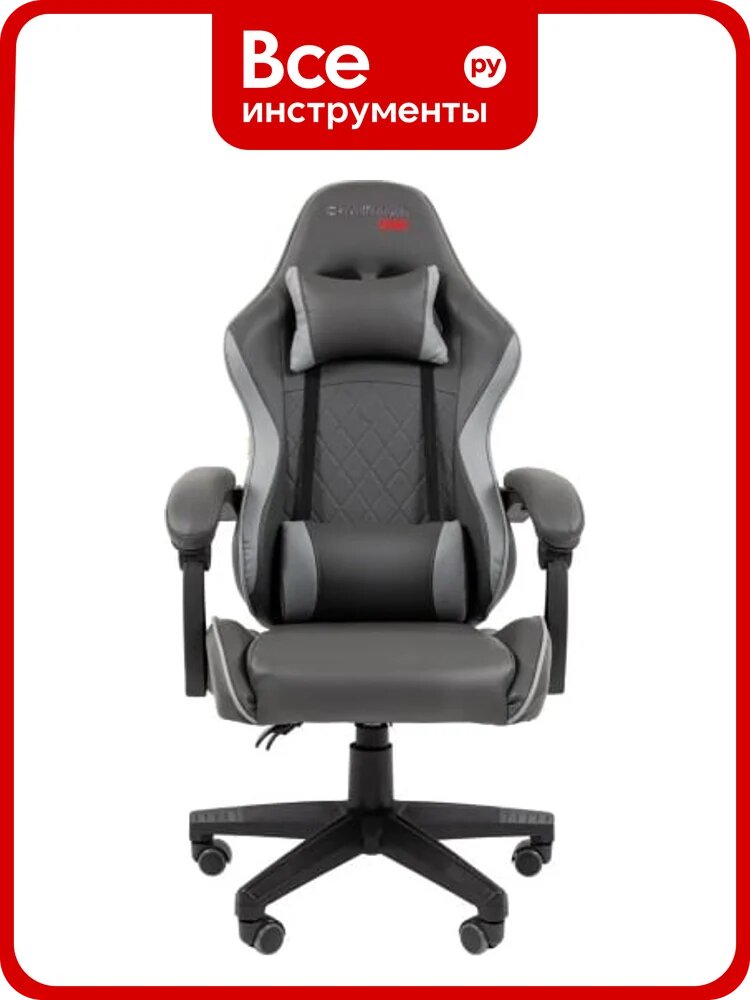 Офисное кресло CHAIRMAN CH28 экокожа, черно-серый 00-07162899