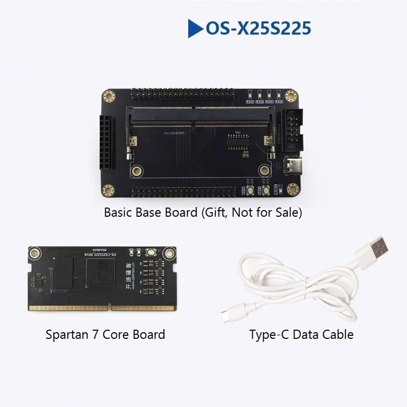 Развивающая плата OS-X25S225 Xilinx Spartan 7 FPGA Core Board Kit 1
