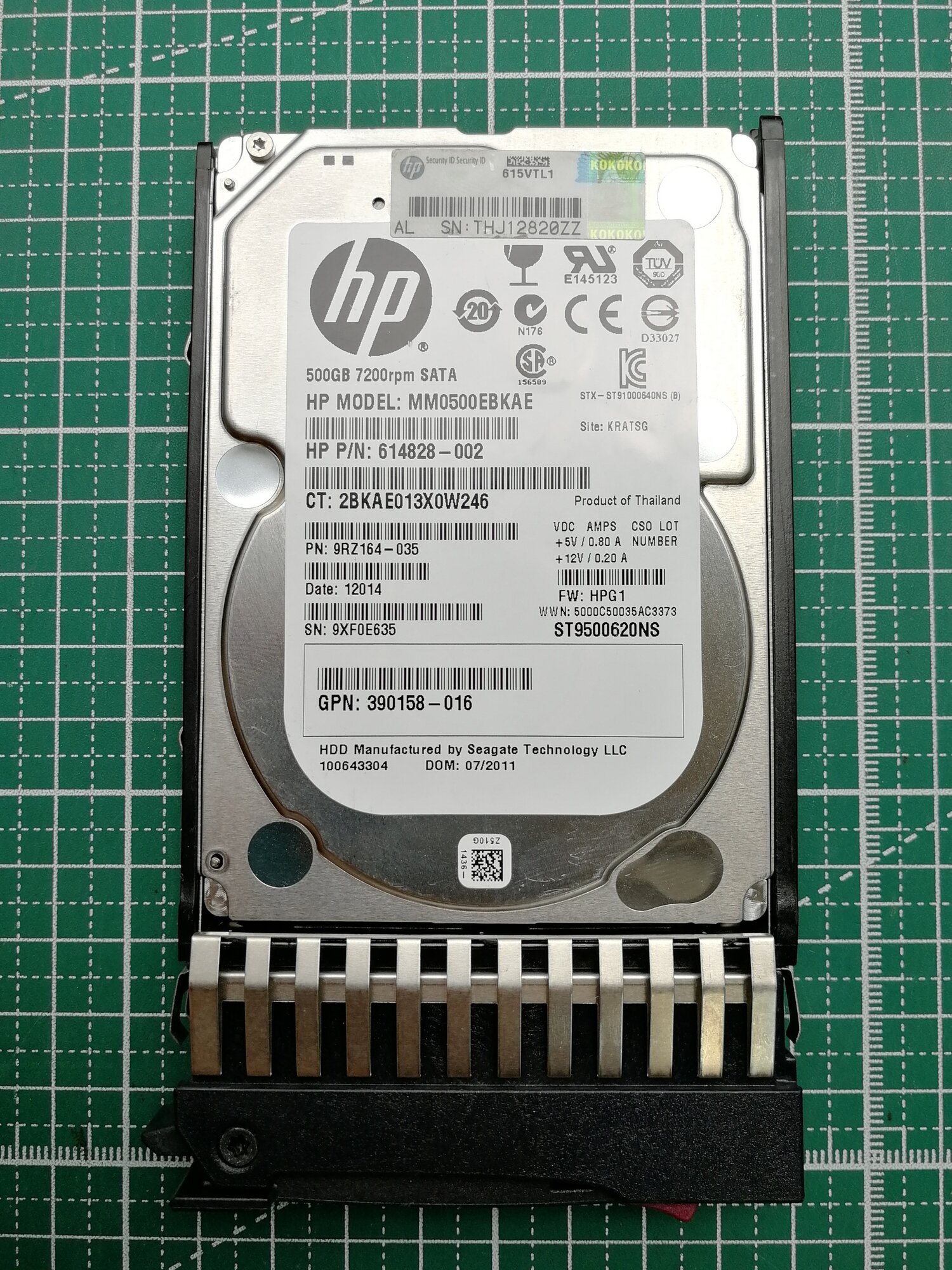 Жесткий диск HP 507750-B21 REF 500GB 7.2K 3G SATA 2.5 REF серверный уценка