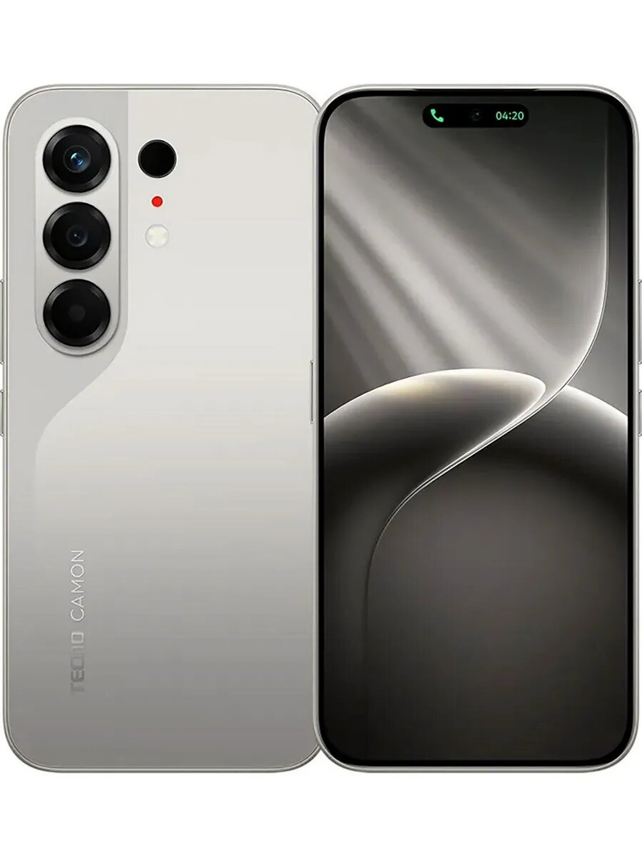 Смартфон Tecno Camon 50 8/256 ГБ Титан Ростест (EAC) (CN5 256+8 Nebula Titanium)