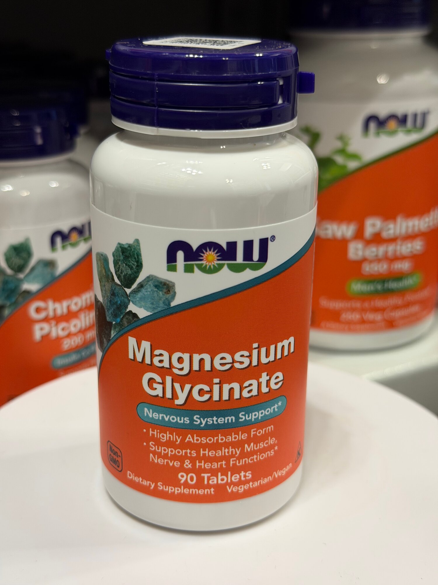 NOW Magnesium Glycinate - Глицинат магния для нервной системы 90 таблеток