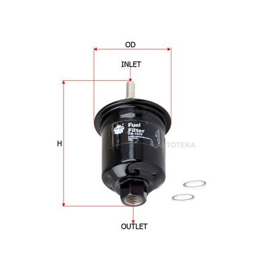 Фильтр топливный SAKURA FS1026 MITSUBISHI GALANT VIII (EA_) 2.0 (EA2A) 136 л. с. 1996 - 2000 GALANT VIII (EA_) 2.5 V6 24V (EA5A) 163 л. с. 1996 - 2000 GALANT VIII (EA_) 2.0 (EA2A.