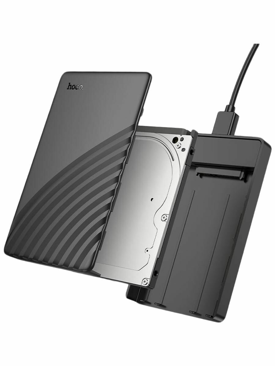 Корпус для 2.5" SATA // 5Gbps, USB 3.0, Type C, до 6Тб / бокс черный