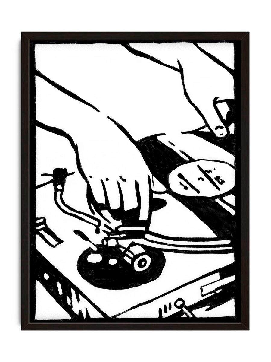 Интерьерный постер "Record Player" в стиле pinterest, формат 30x40 см