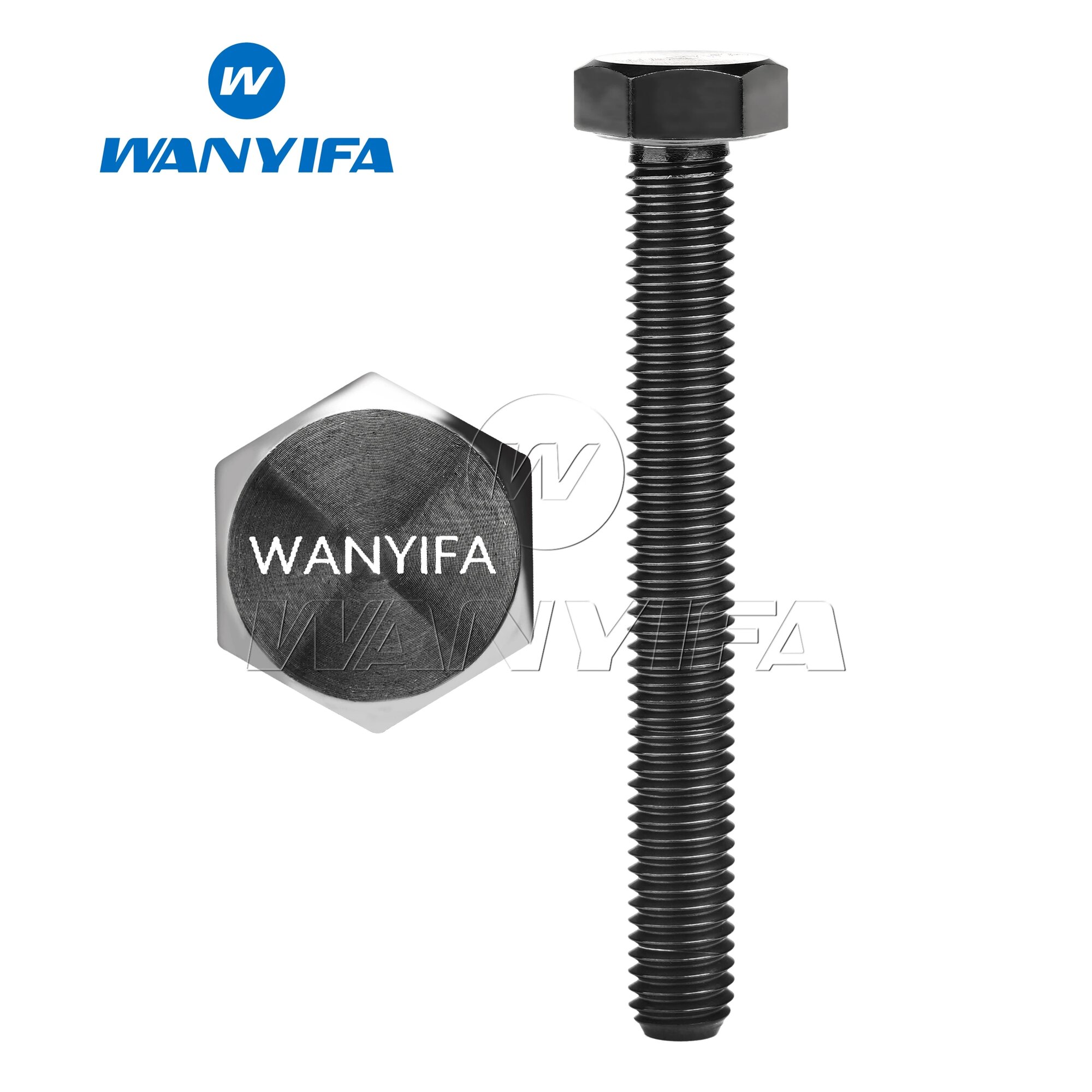 Wanyifa титановые болты M6 M8 DIN933 M6, Черный, Black, 10mm