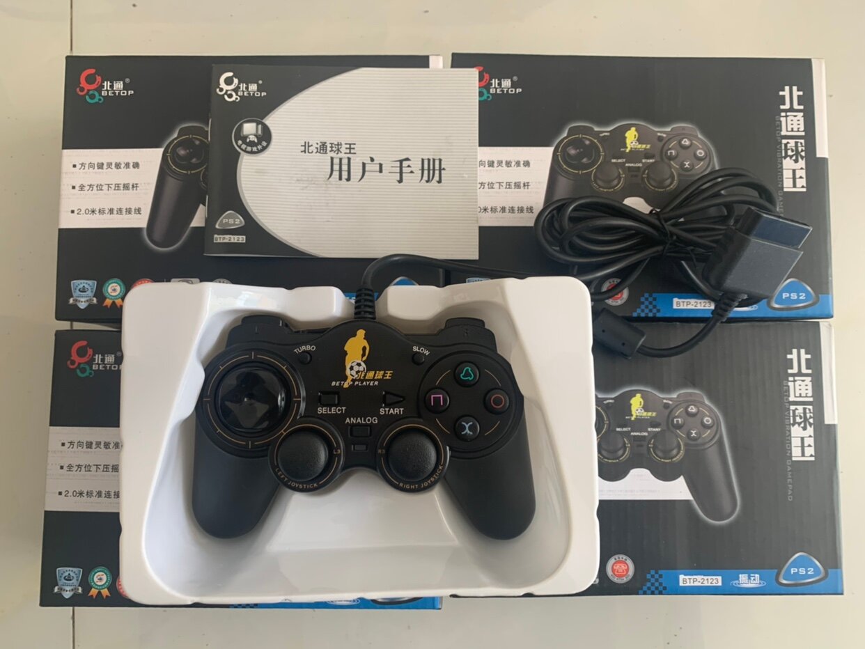 Beitong PS2 Игровой контроллер для консоли PlayStation 2 — официальная замена с 3,5-мм разъемом и стандартной проводной