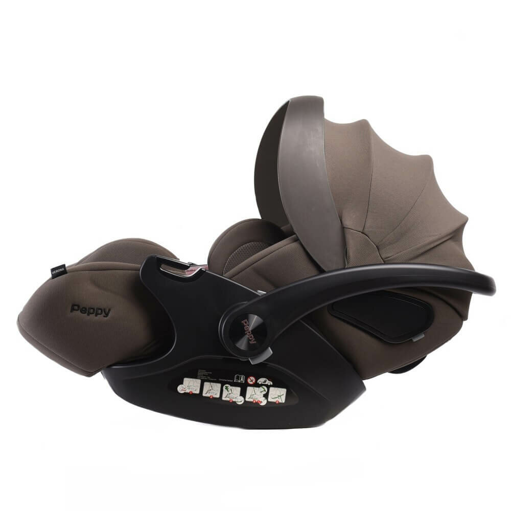Peppy Verona i-Size, автолюлька до 1 года гр.0 (0-13 кг), цвет Brownie