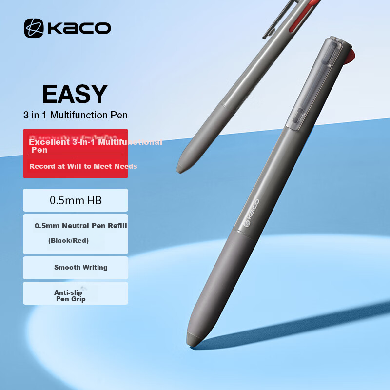 KACO Многофункциональная гелевая ручка и карандаш 0.5 мм с цветным стержнем для студентов и офиса Цвет：Двухцветные