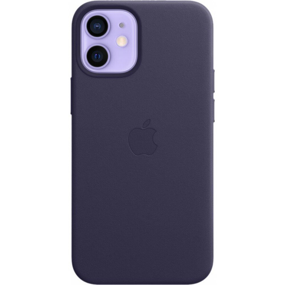 Чехол Apple iPhone 12 mini Leather Case with MagSafe Deep Violet MJYQ3ZE/A