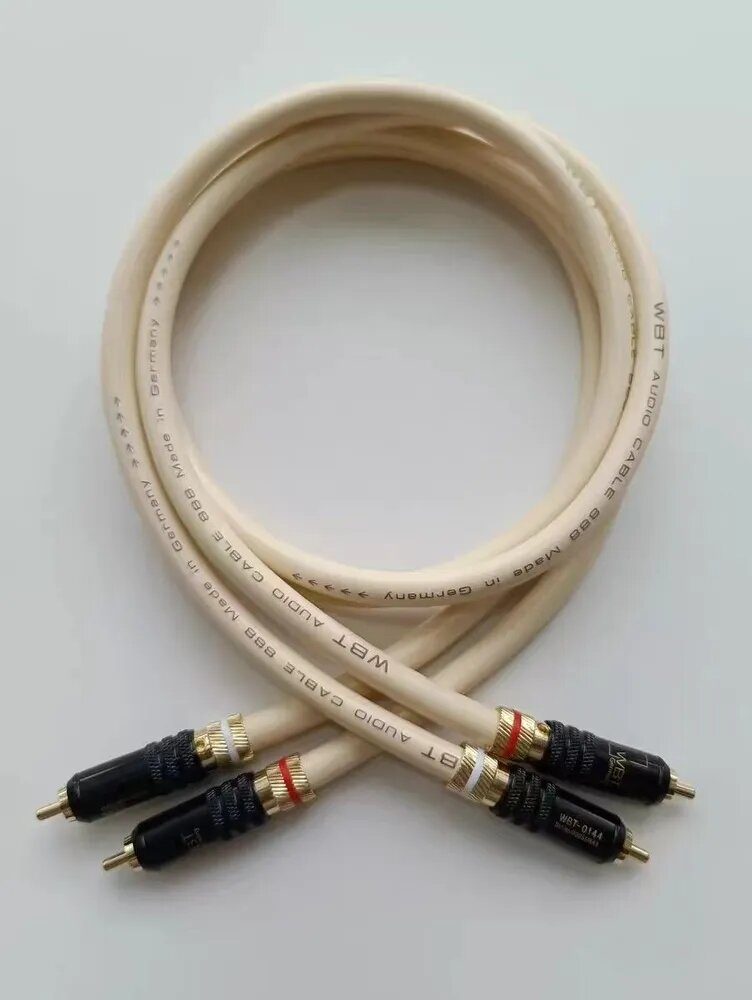 WBT Аудиокабель RCA/RCA, 1 м, кремовый