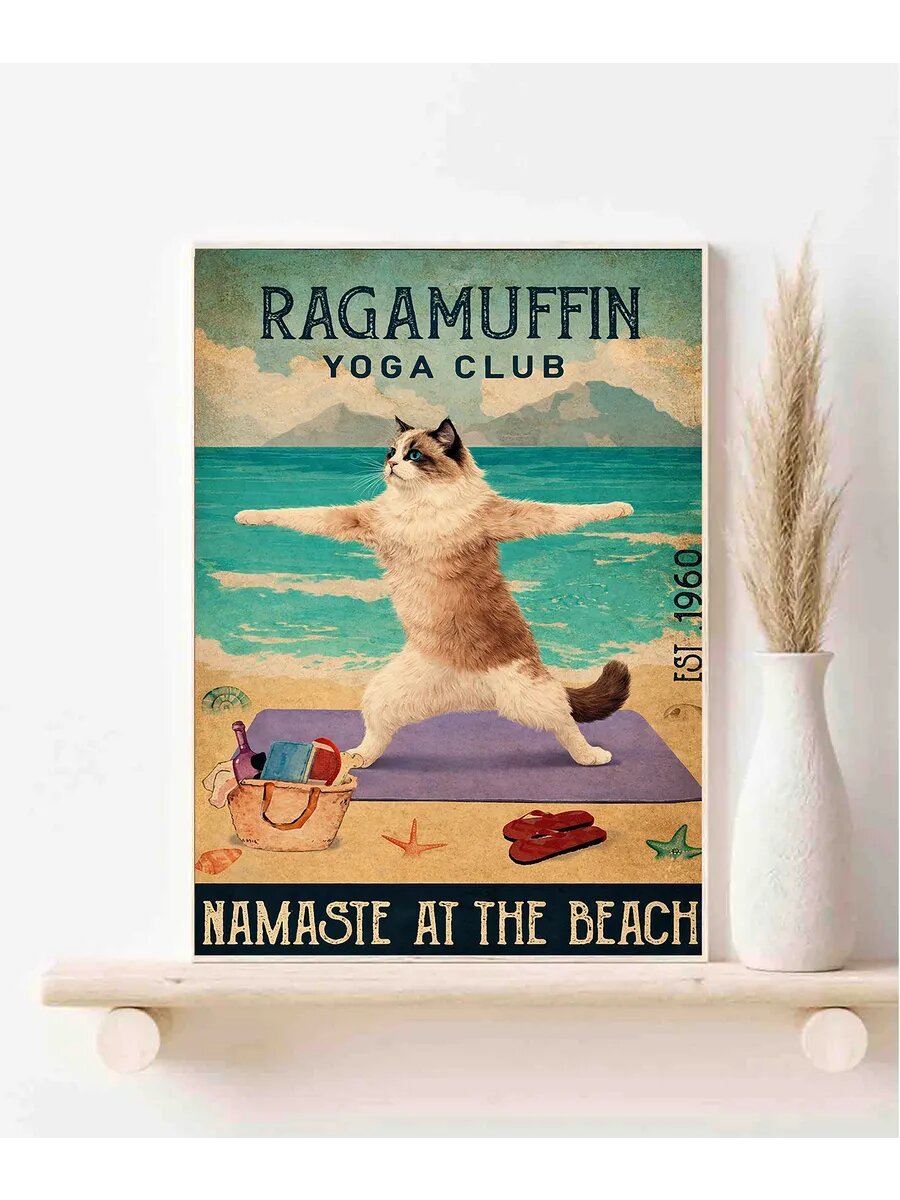 Рэгдолл (Ragamuffin), Yoga Club, Плакат 30x42см