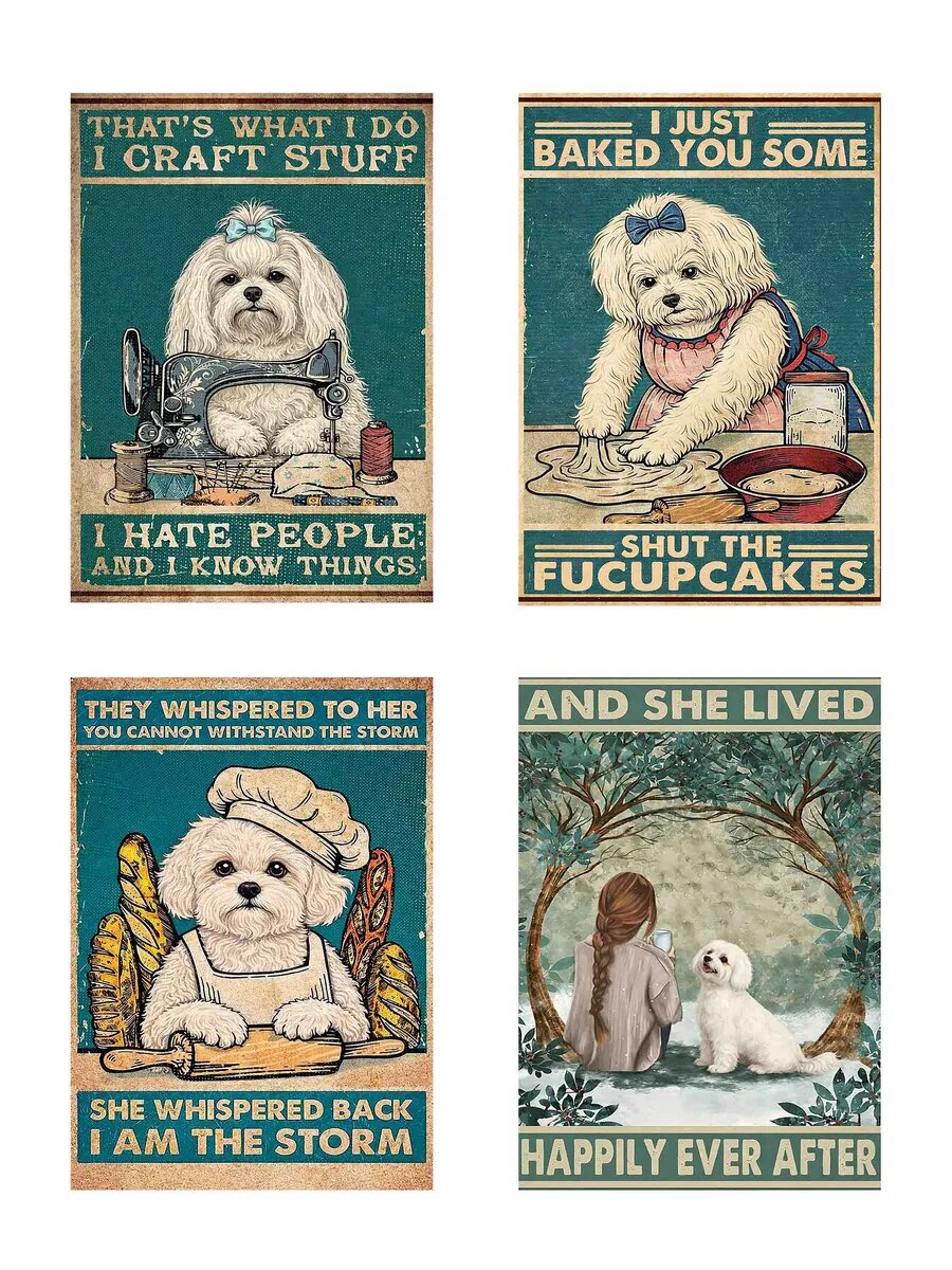 Мальтийская болонка, Happily Ever After, 4 Плаката, 30x21см