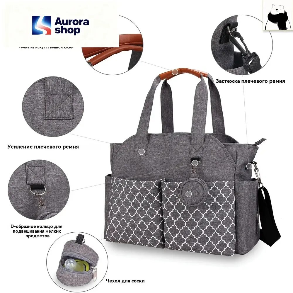 Diaper bag Сумка органайзер для коляски и мамы с термокарманами