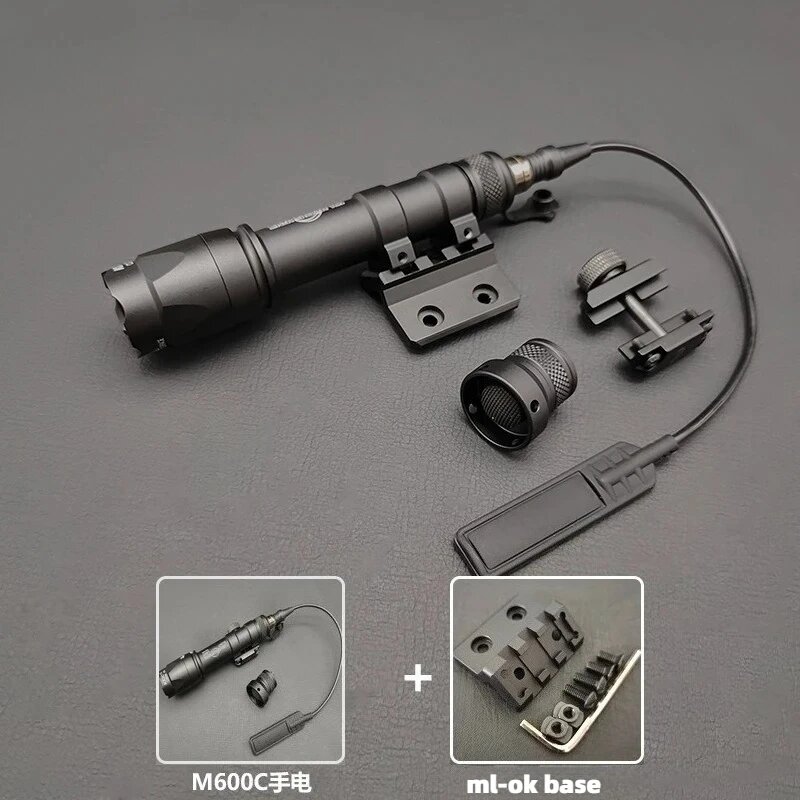 Тактический фонарь SF M600 для оружия Серый, BK M600C ML-OK set