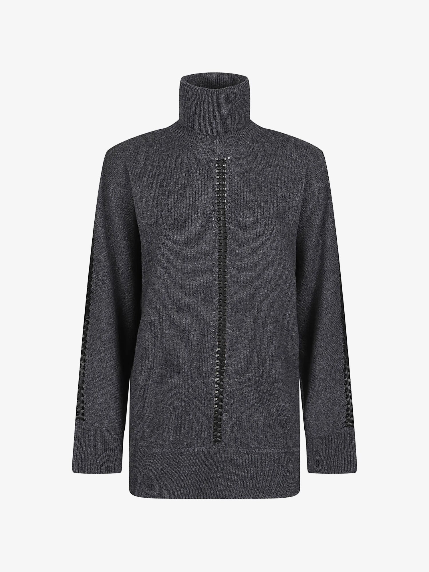 Свитер P.A.R.O.S.H. Braided-detail turtleneck sweater, размер 40, , серый