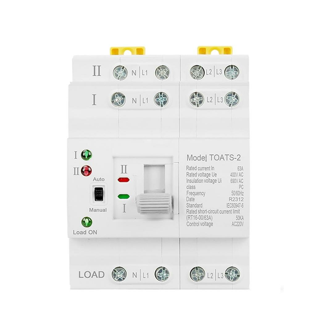 Автоматический переключатель резерва (АВР) на DIN-рейку 110/220В, 220V - 4P