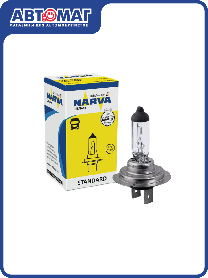 Лампа H7 24V 70W PX26d NVA C1 (48728) NARVA, NAR-48728C1