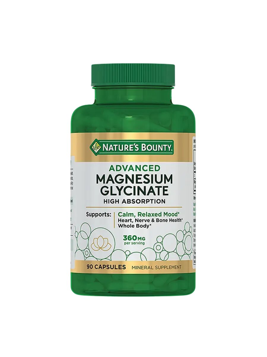 Nature's Bounty Глицинат Магния капсулы массой 1158 мг 90 шт