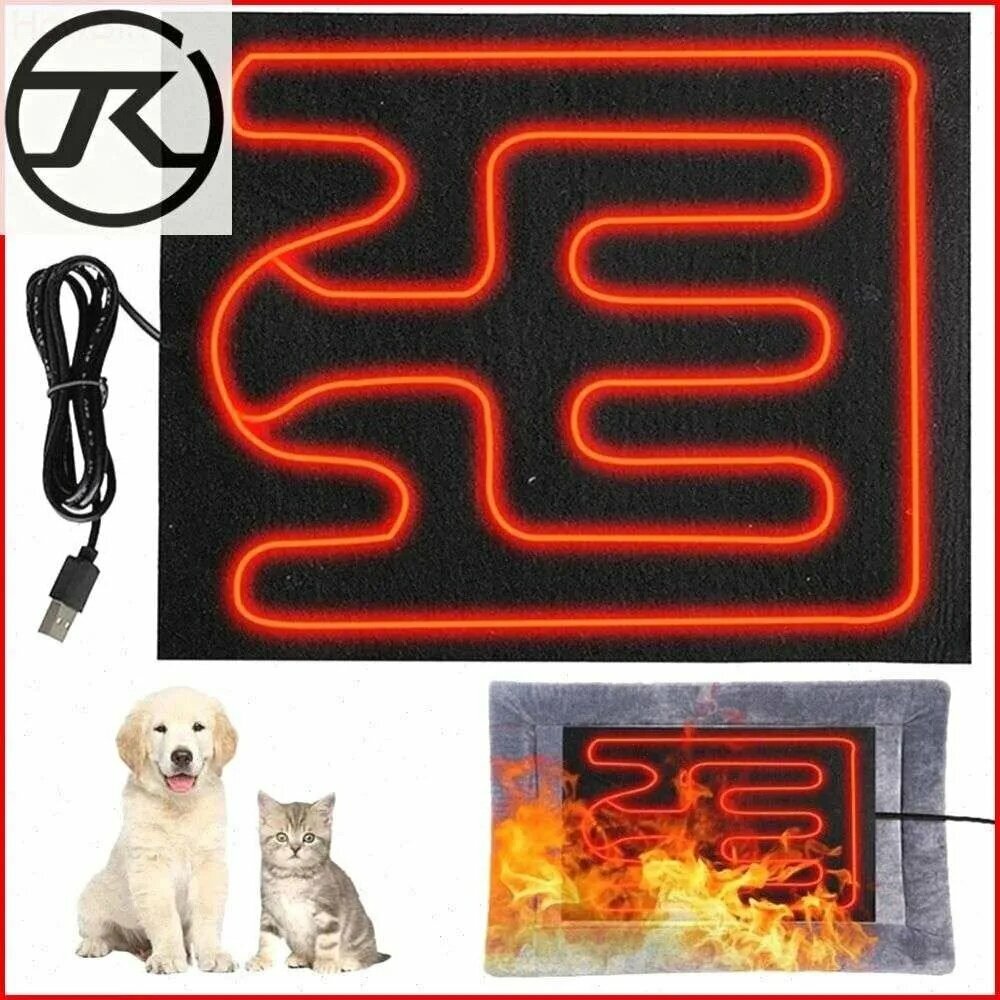 USB-подушка с подогревом для сидения, нагревательная панель с 3 режимами температуры, греющий коврик для домашних животных и людей