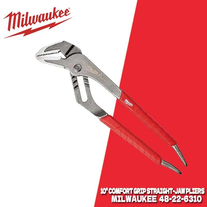 Трубные щипцы Milwaukee 48-22-6310 10 дюймов, V-образные губки, кованая закаленная сталь