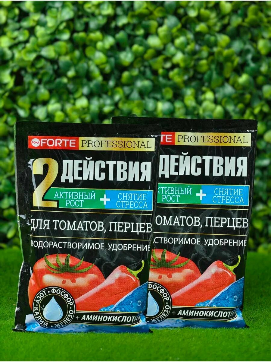 Удобрение Бона Форте для томатов и перцев, 2 шт по 100 гр