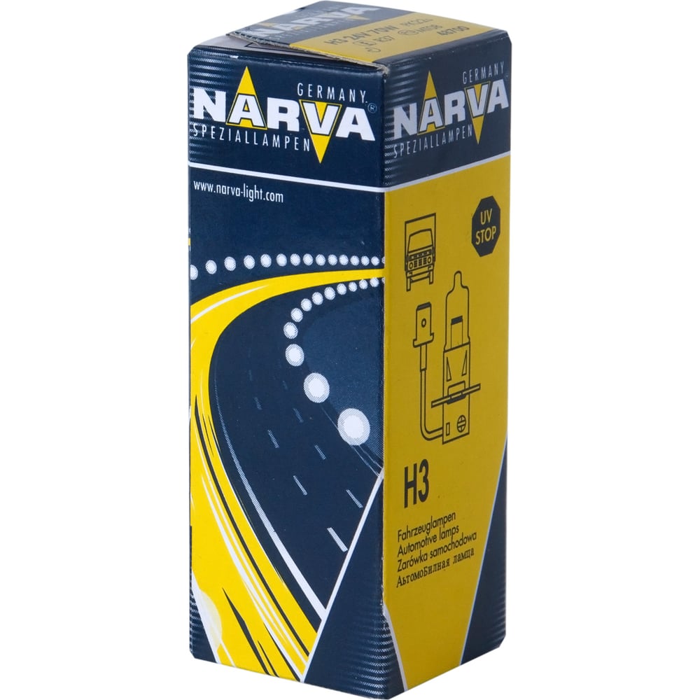 Автолампа NARVA H3 70 PK22s 24V 1 10 100 HIT 487003000