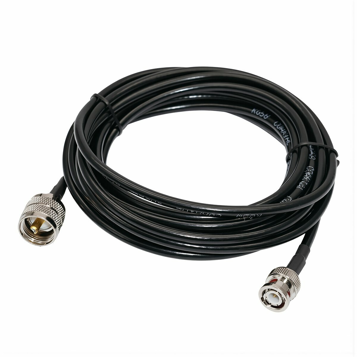 Коаксиальный кабель длиной 10 метров UHF-J тип PL259 BNC разъём RG58 50 Ом для передачи высокочастотного сигнала между радиоэлектронными приборами