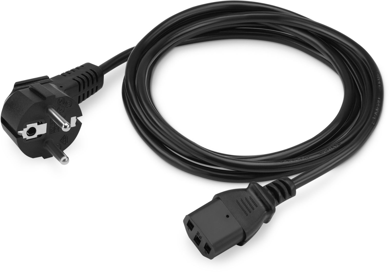 Кабель Buro IEC C13, евровилка угловая, 1,8 м, черный (AN23-1000)