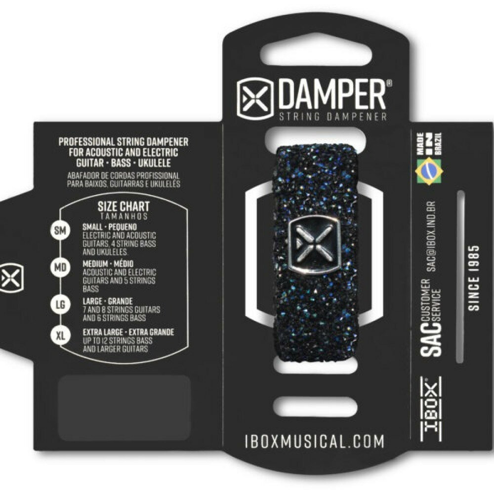DAMD04 Демпфер гитарный, средний, синие кристаллы, IBOX